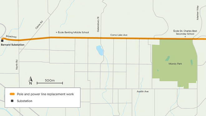 Coquitlam Pole and Power Line Replacement