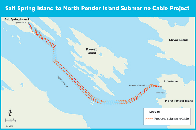 Salt Spring Island to North Pender Island Submarine Cable Project
