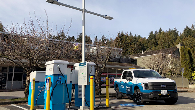 BC Hydro expands its electric vehicle fast charging site in Horseshoe Bay