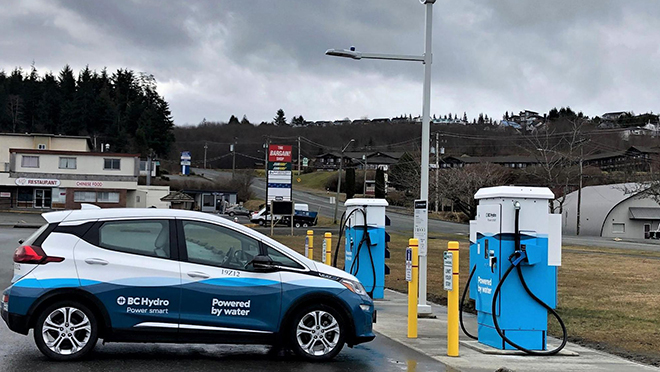 BC Hydro expands its electric vehicle fast charging site in Port McNeill